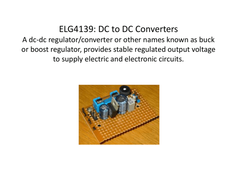DC to DC Converters