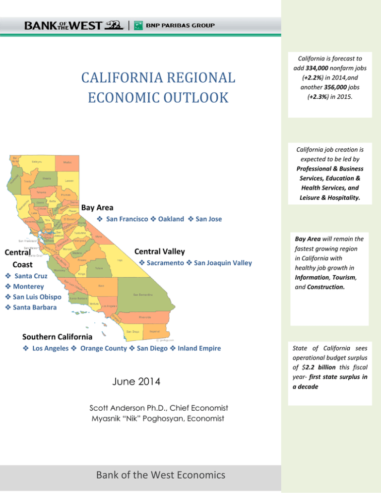 california regional economic outlook