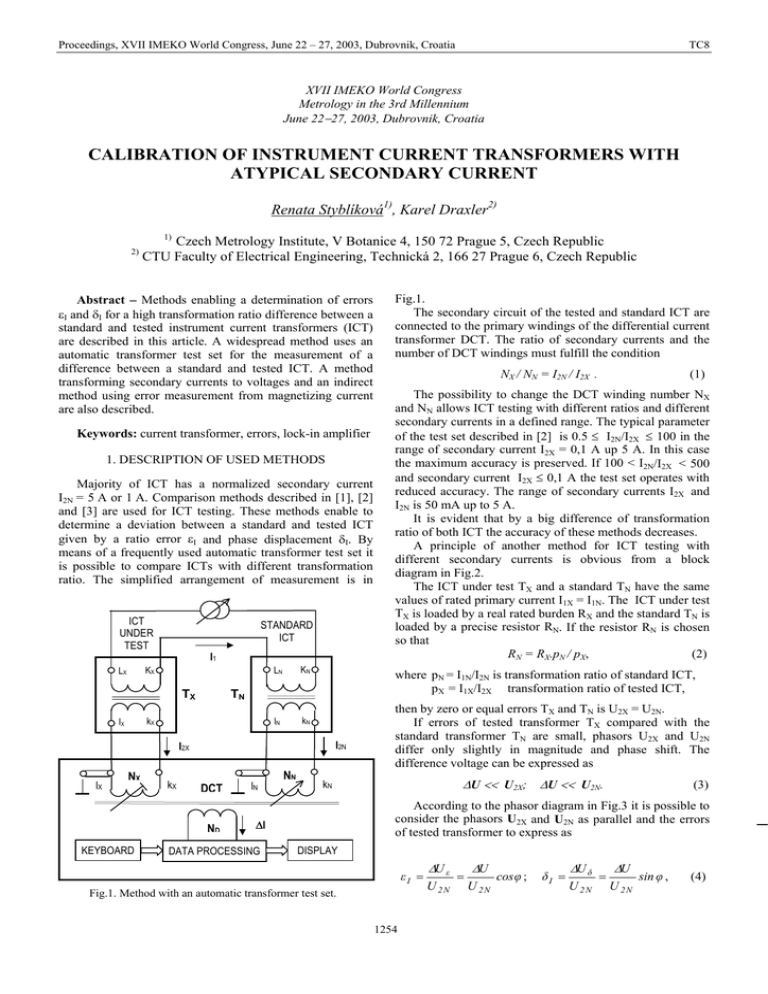 Calibration Of Instrument Current Transformers With Atypical