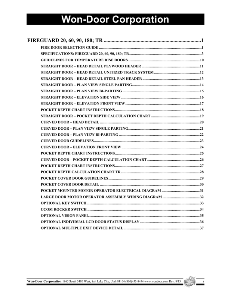 Design Manual - Won-Door