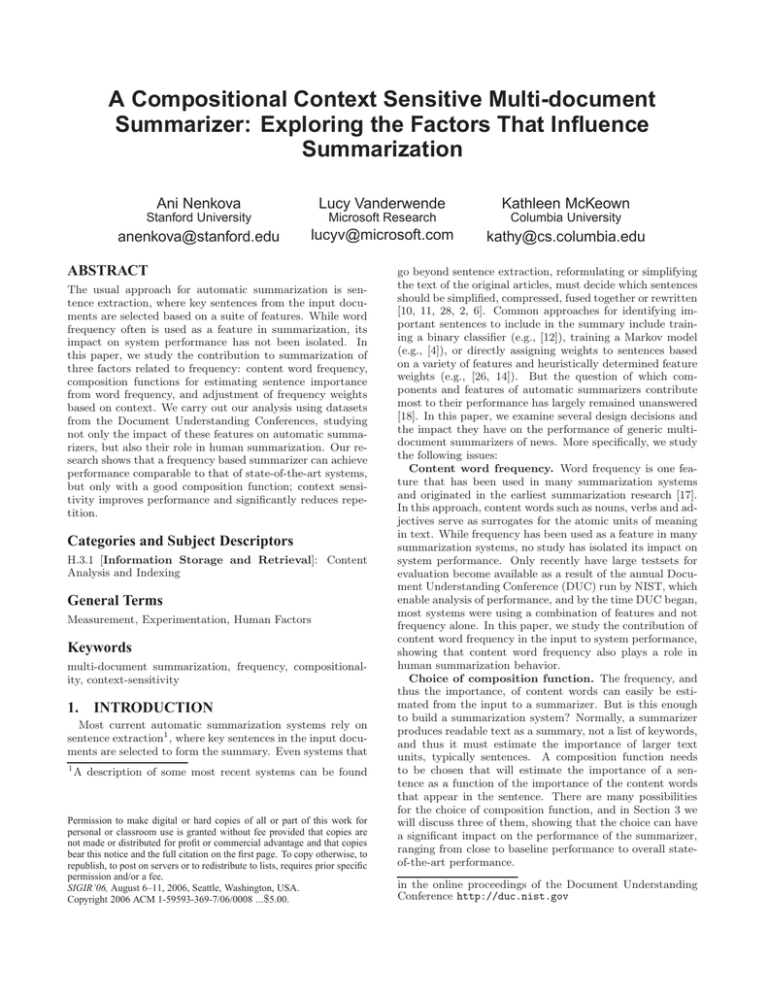 A Compositional Context Sensitive Multi