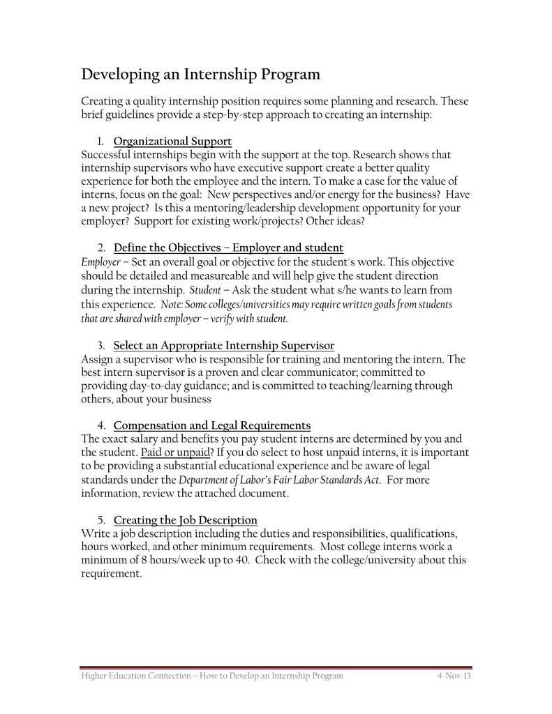 Creating Internships Guide 1113