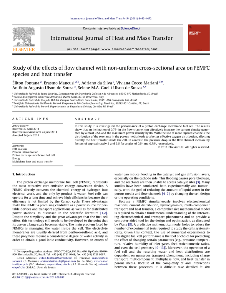 Study Of The Effects Of Flow Channel With Non uniform Cross Study Of The Effects Of Flow Channel With Non uniform Cross