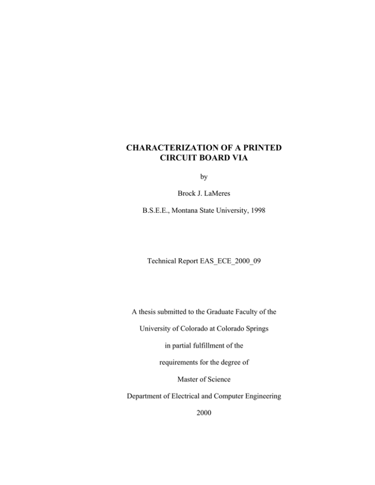 Characterization Of A Printed Circuit Board Via