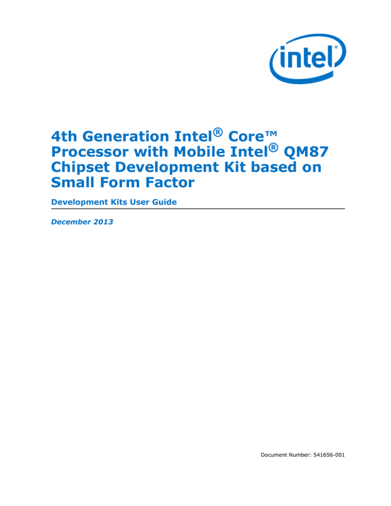 Development Kits User Guide: 4th Generation Intel® Core