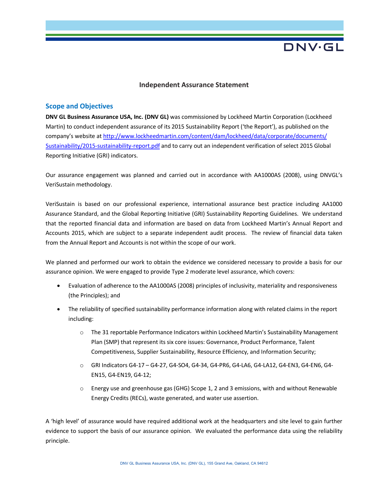 Letter Of Assurance