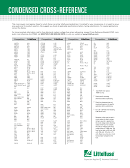 Littel Fuse Cross Reference Click Here!