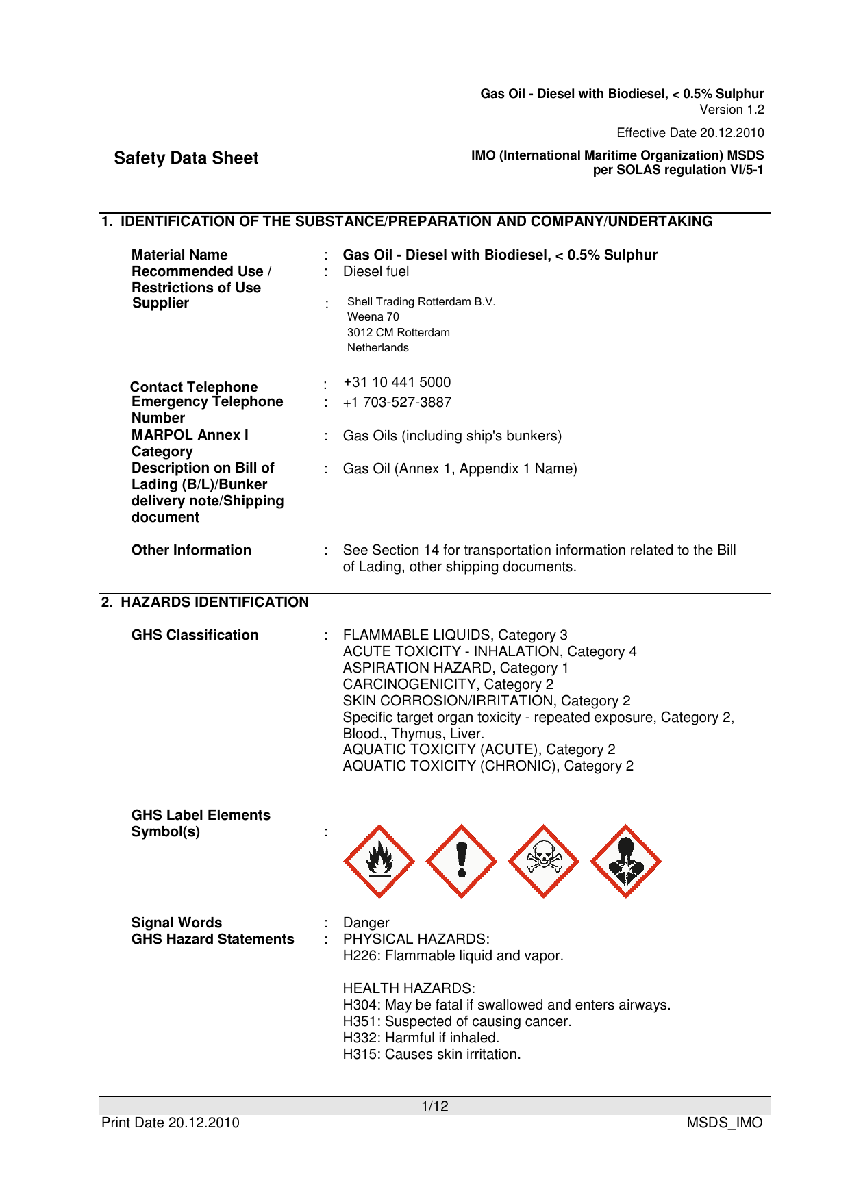 Safety Data Sheet