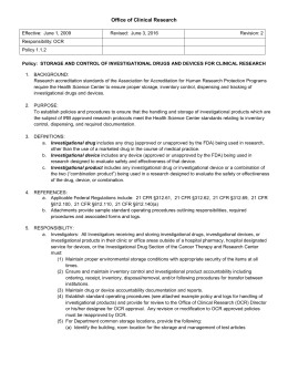 Investigational Product Accountability Log