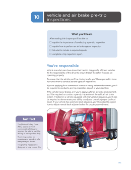 SCHOOL BUS PRE-TRIP INSPECTION CHECK LIST