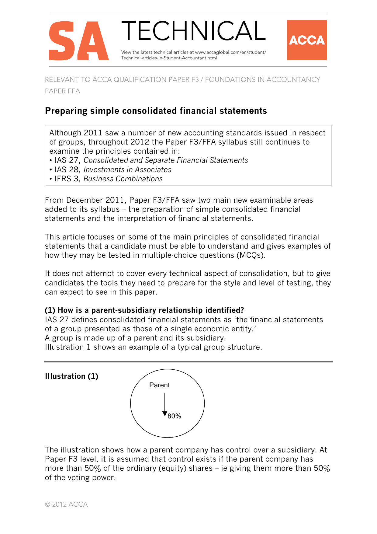 Consolidated Financial Statements Acca Statement Alayneabrahams Consolidated Financial Statements Acca Statement Alayneabrahams