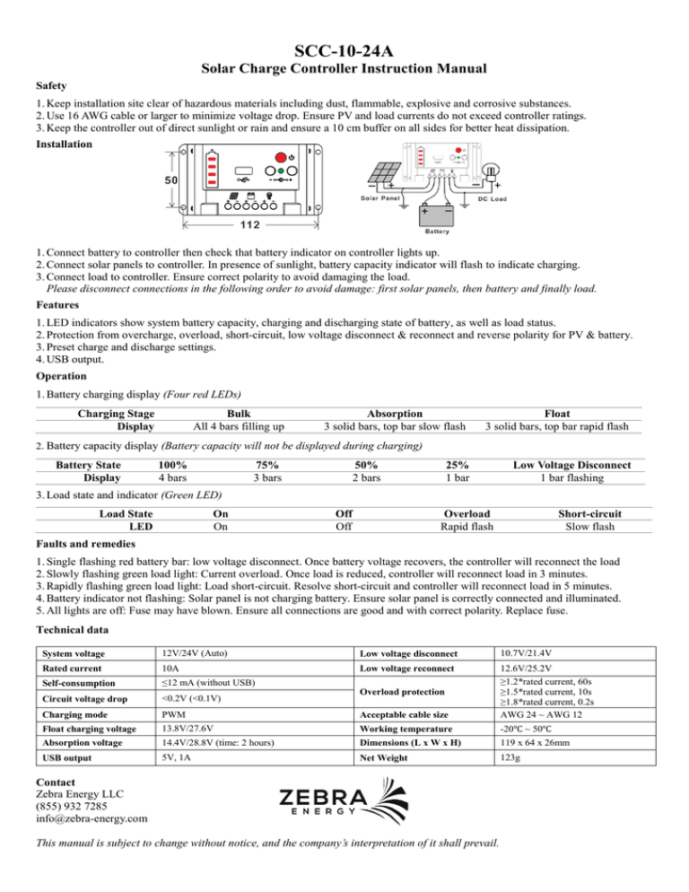 Manual - Zebra Energy