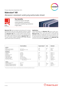 Makrolon polycarbonate sheet