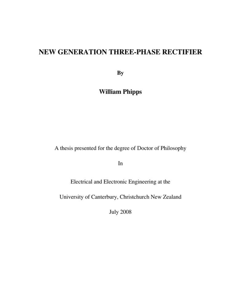 new generation three-phase rectifier