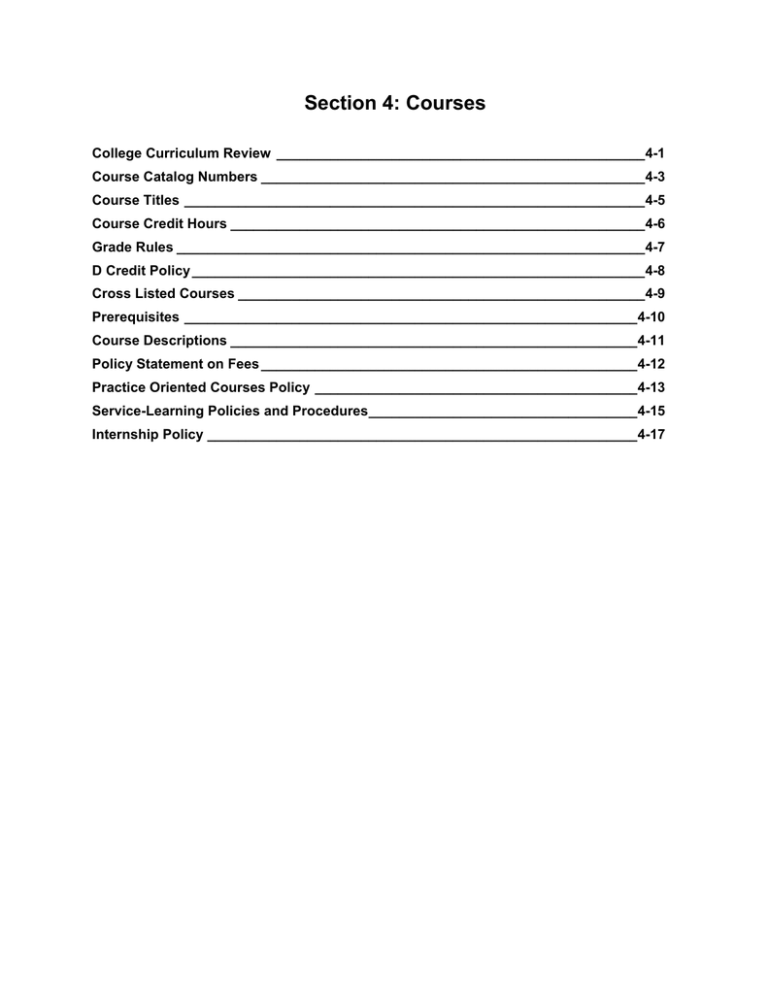 Section 4: Courses - BYU Registrar`s Office