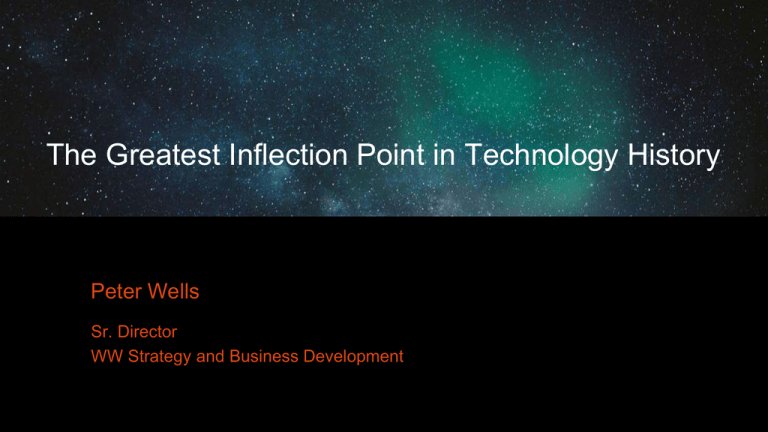 The Greatest Inflection Point in Technology History