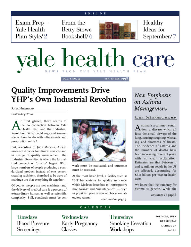Quality Improvement`s Drive - Yale Health