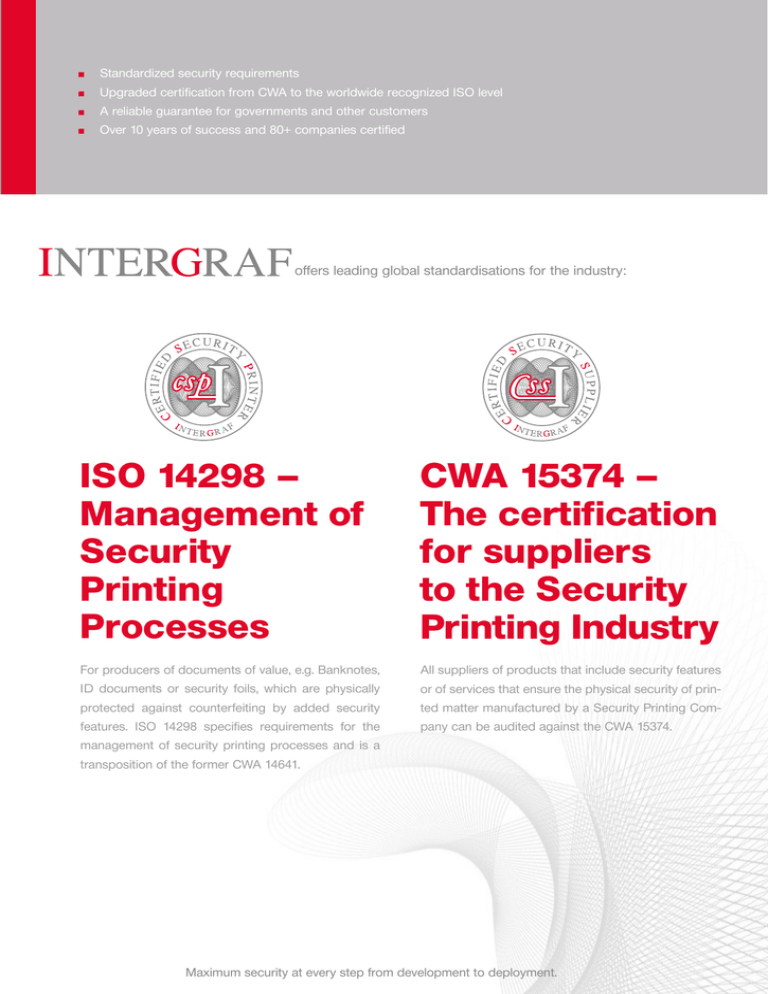 Certification Brochure - Security Document World