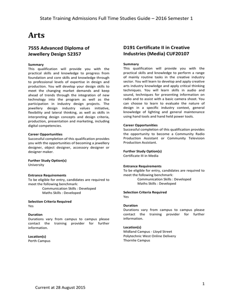 Full-Time Studies Guide