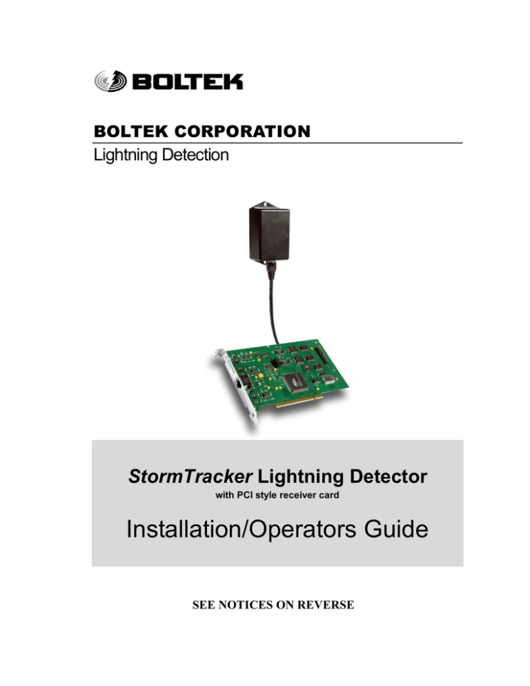 StormTracker-PCI User Manual