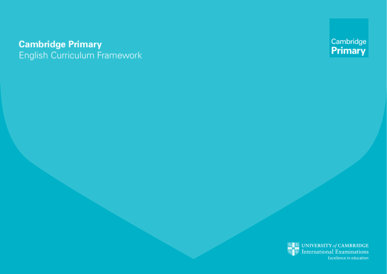 Primary English Curriculum Framework indd