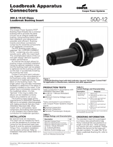 500-12 200 A 15 kV Class Loadbreak Bushing Insert