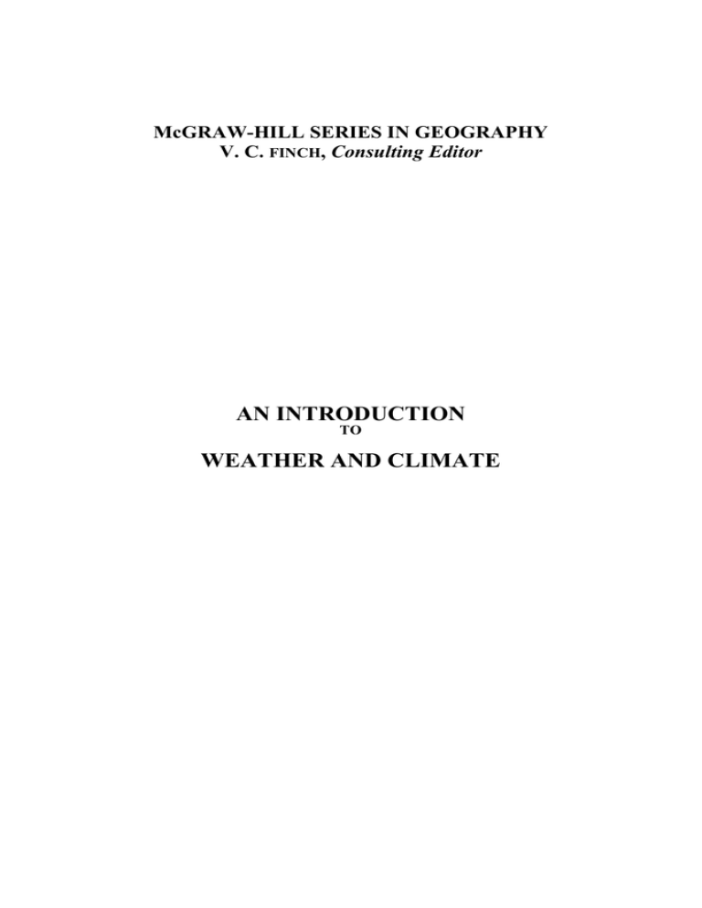 McGRAW HILL SERIES IN GEOGRAPHY