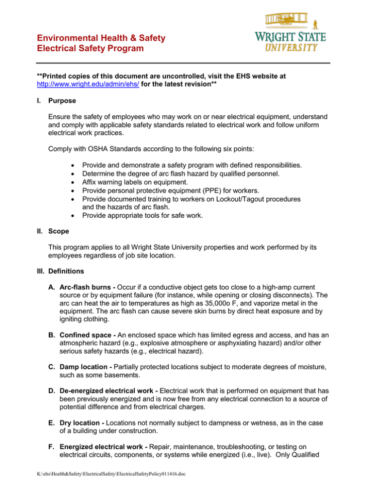 Electrical Safety Plan PDF
