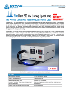 BlueWave 200 Rev 1.1 Spot Lamp User Guide