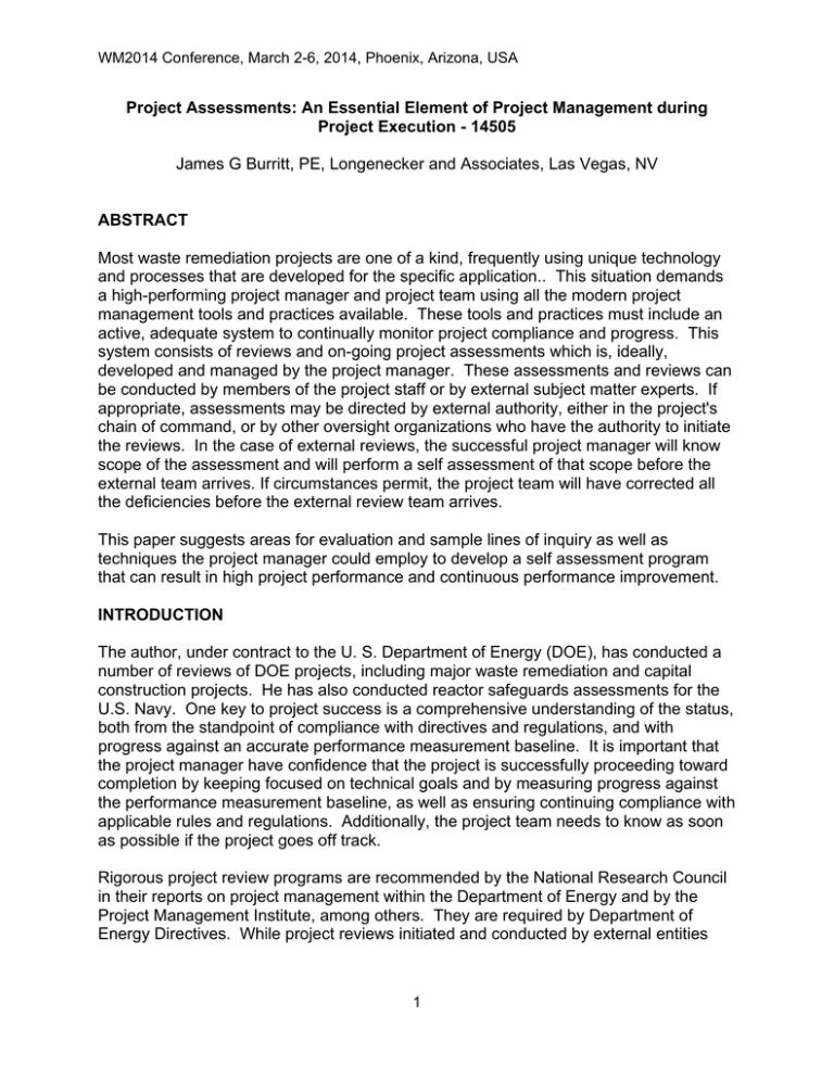 An Essential Element of Project Management during Project Execution