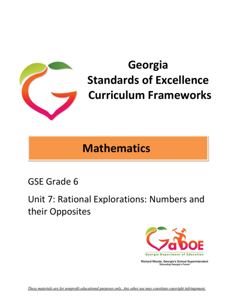 Unit 7 Georgia Standards Unit 7 Georgia Standards
