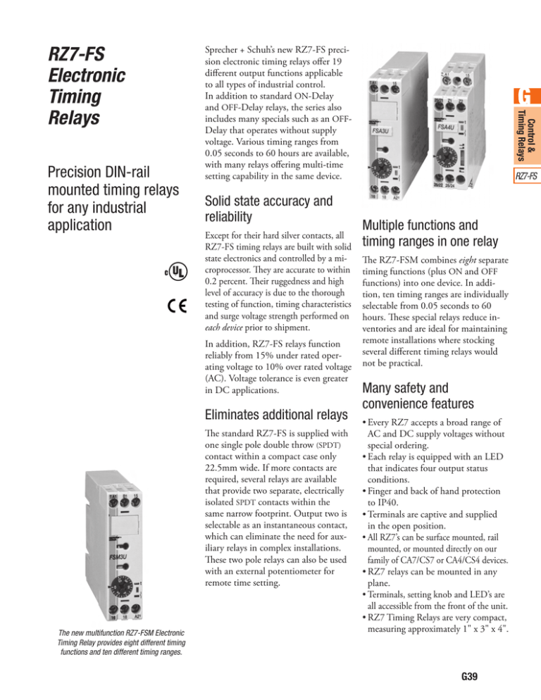 RZ7-FS Electronic Timing Relays