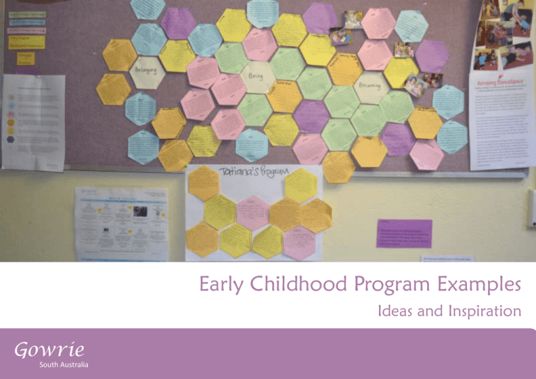 Early Childhood Program Examples Gowrie SA Early Childhood Program Examples Gowrie SA