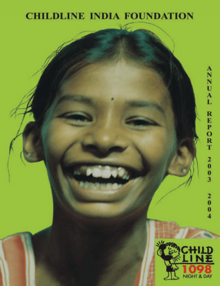 2003 2004 CHILDLINE India Foundation 2003 2004 CHILDLINE India Foundation