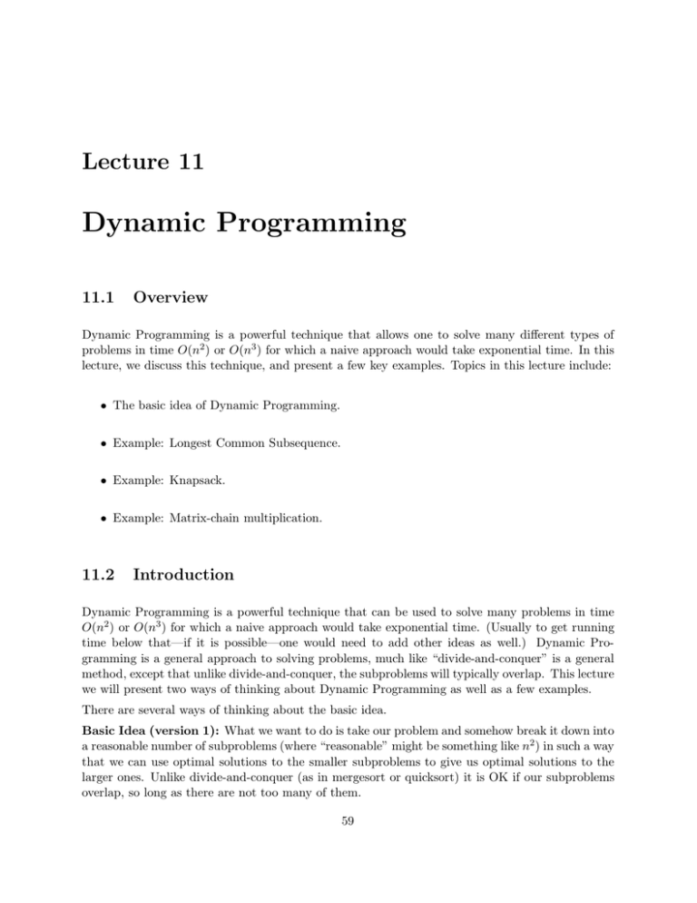 Dynamic Programming