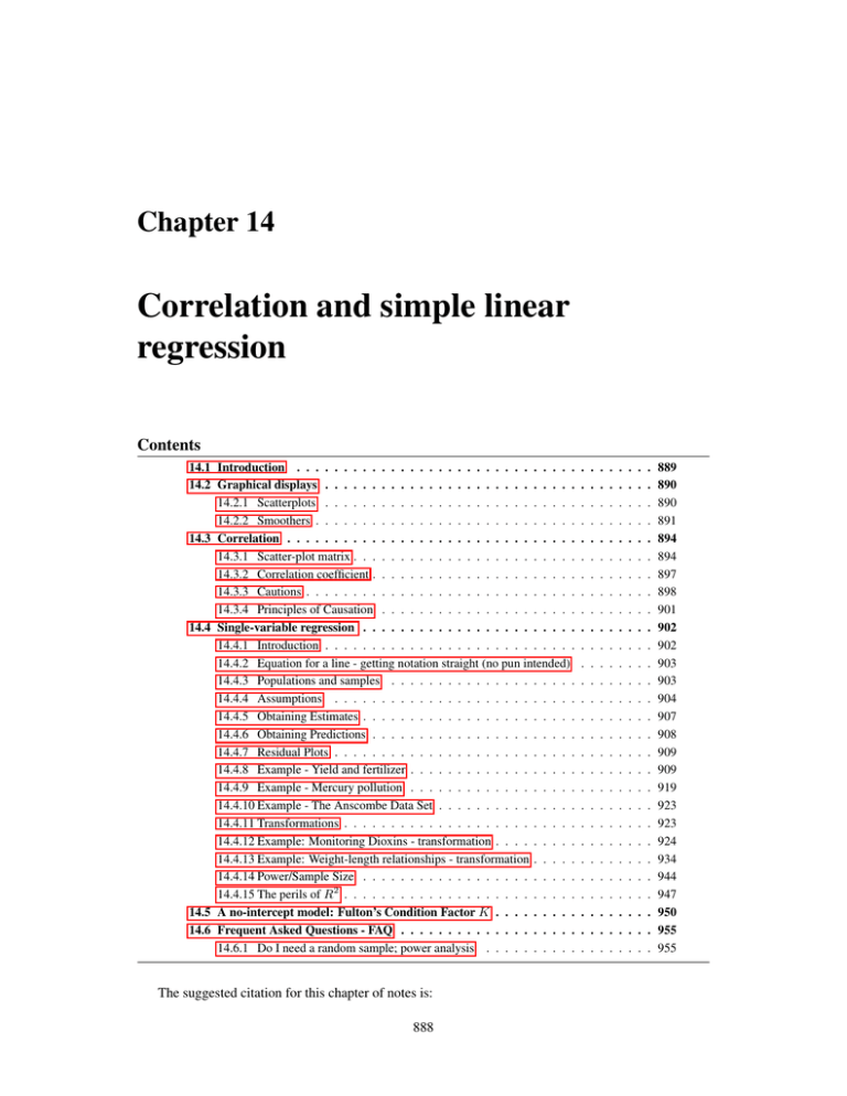 Correlation And Simple Linear Regression