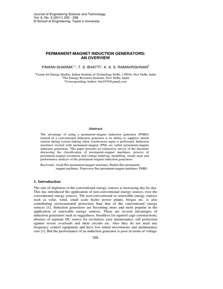 PERMANENT-MAGNET INDUCTION GENERATORS