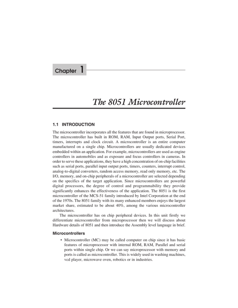 The 8051 Microcontroller
