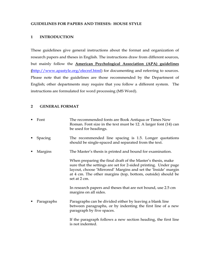 Academic Writing Format And Style