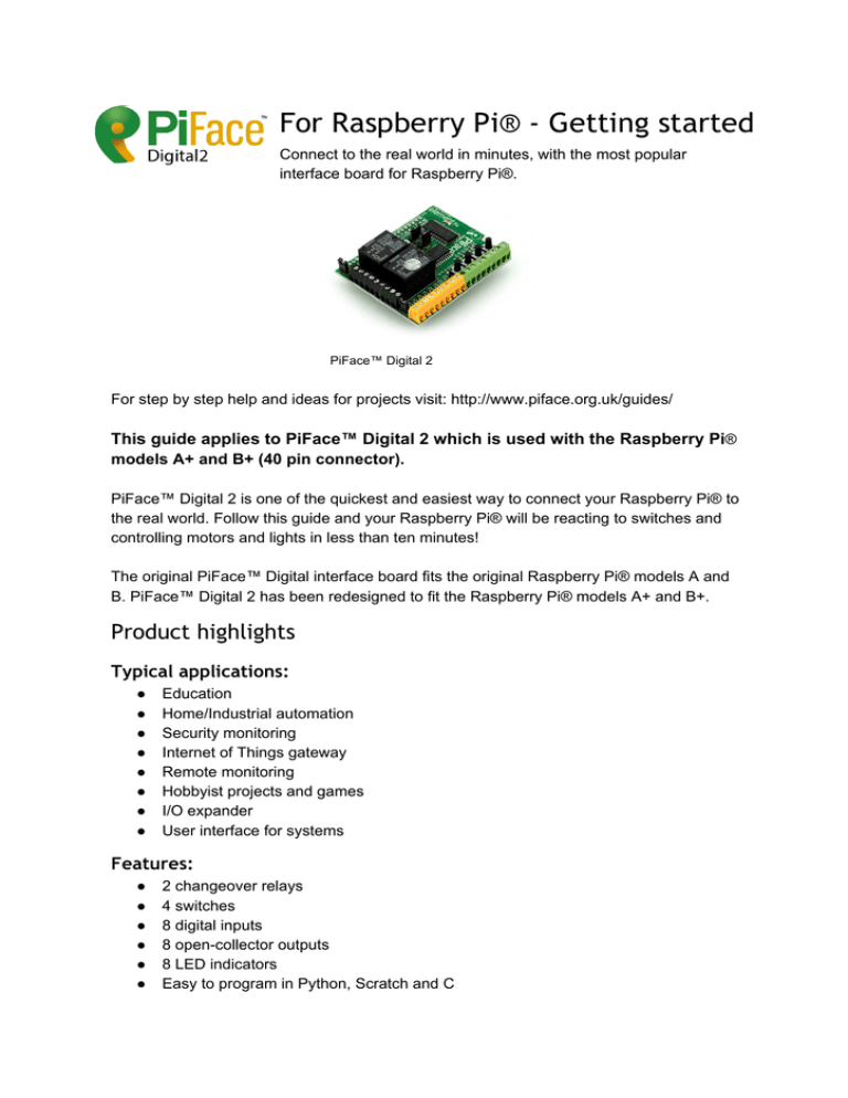 For Raspberry Pi® - Getting started