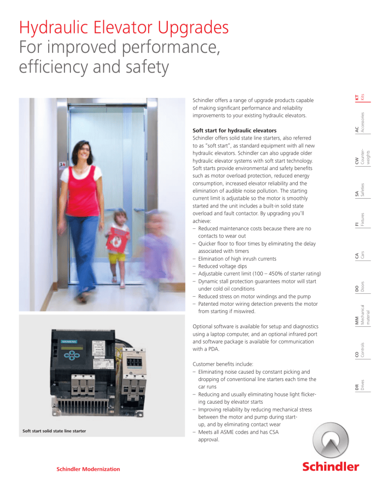 Hydraulic Elevator Upgrades brochure