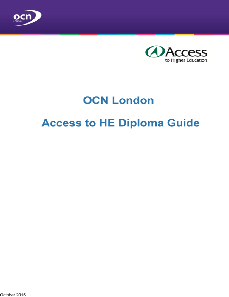 OCN London Access to HE Diploma Guide