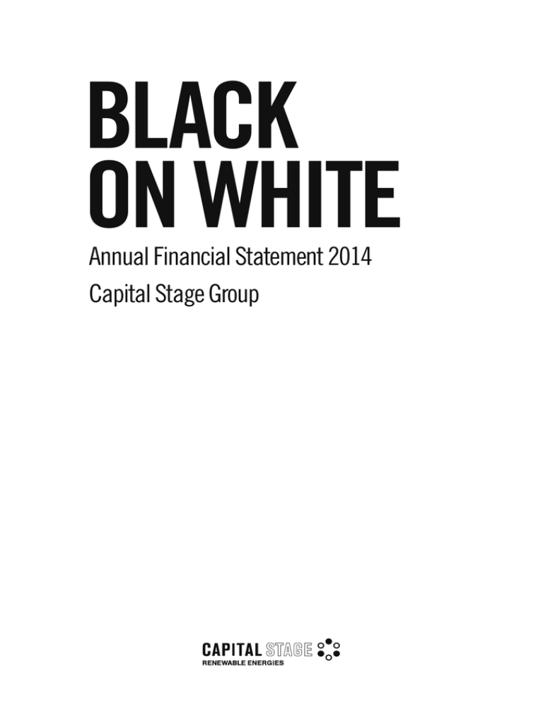 Annual Financial Statement Capital Stage Group