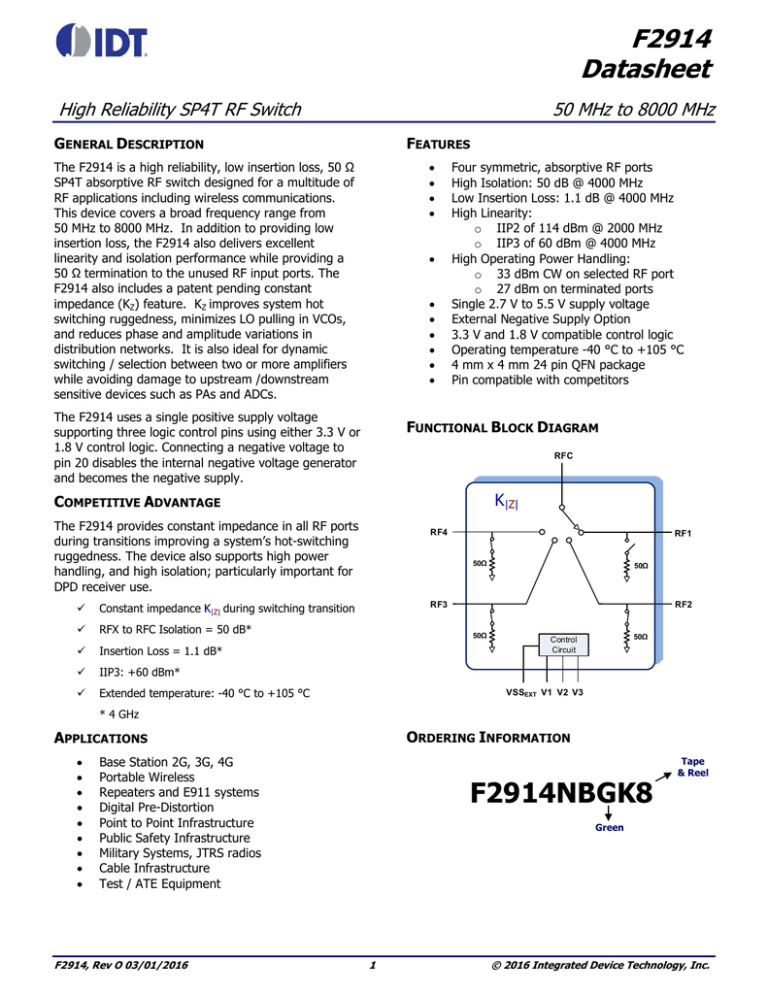 F2914 Datasheet
