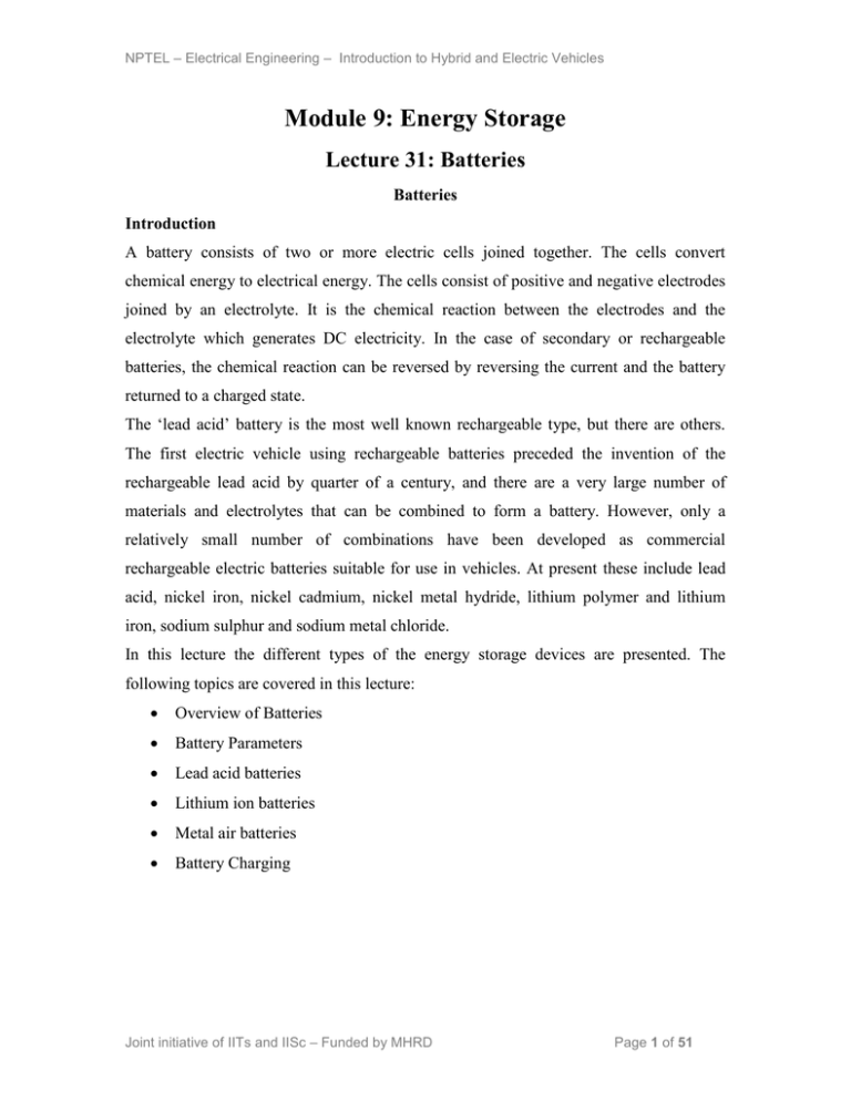 Module 9: Energy Storage