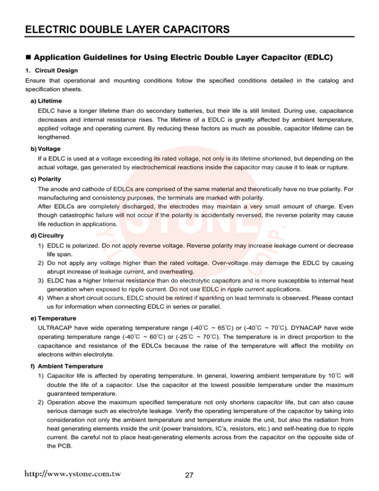 ELECTRIC DOUBLE LAYER CAPACITORS