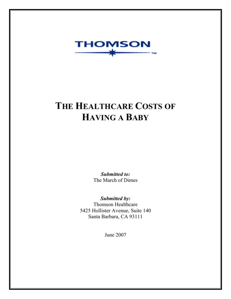 The Healthcare Costs Of Having A Baby