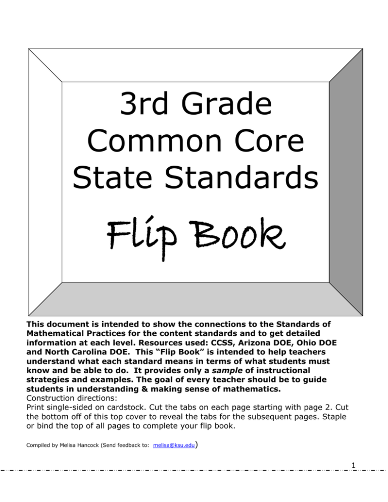 3rd Grade Common Core State Standards 3rd Grade Common Core State Standards