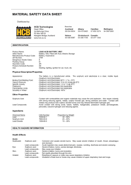 Non-spillable, Lead Acid Battery, Wet, UN2800
