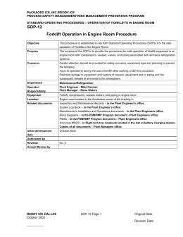 Safety Operating Procedures